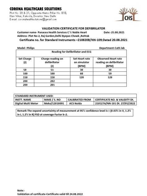 Nc361 Defibrillator Calibration Pdf Cardiovascular Physiology Science
