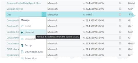 Installing D365 Bc Accelerator Package In Customers D365 Instance Cleo