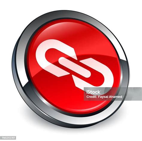 링크 아이콘 3d 빨간색 둥근 버튼 고리 사슬에 대한 스톡 벡터 아트 및 기타 이미지 고리 사슬 0명 3차원 형태 Istock