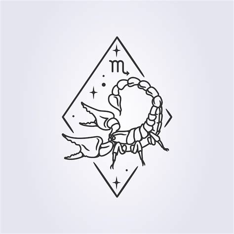 Premium Vector Scorpio Zodiac Astrology Horoscope Vector Line Art