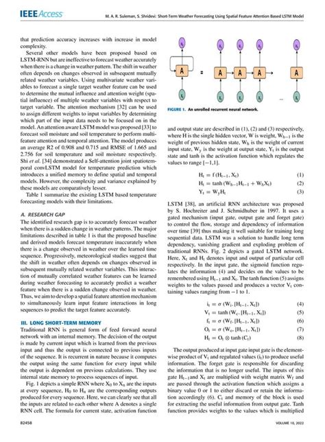 Short Term Weather Forecasting Using Spatial Feature Attention Based