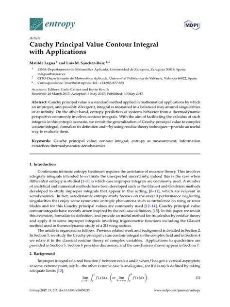 cauchy principal value contour integral with applications pdf
