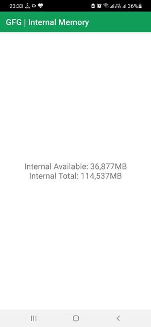 How To Get Internal Memory Storage Space In Android Programmatically