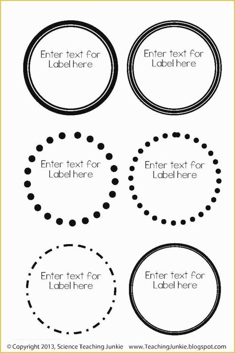 Round Label Template Word