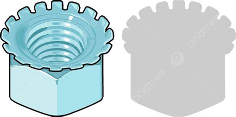 Kep Nut Print And Cut Man Usage Fasteners Png And Vector With
