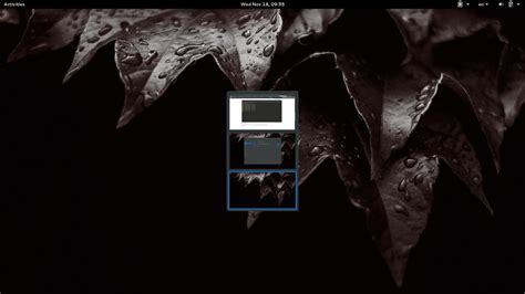 gnome3 showing thumbnails or some kind of preview in the gnome workspace switcher popup