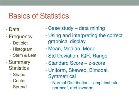 Ppt Basics Of Statistics Powerpoint Presentation Free Download Id