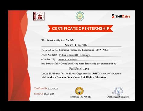 Swathi Chatrathi On Linkedin Internshipcompleted Fullstackjava Skilldevelopment…
