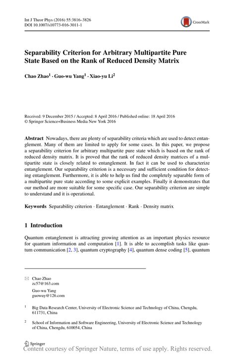 Separability Criterion For Arbitrary Multipartite Pure State Based On The Rank Of Reduced