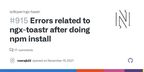 errors related to ngx toastr after doing npm install · issue 915 · scttcper ngx toastr · github