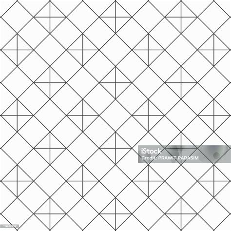 Geometric Linear Vector Pattern Repeating Square Shape With Linear Plus