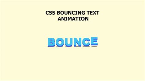 CSS Bouncing Text Effect Animation YouTube