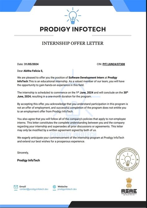 Softwaredevelopment Internship Prodigyinfotech Techcareer Abitha