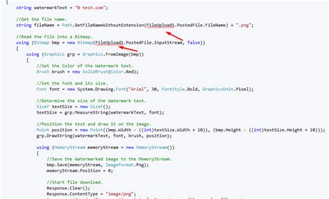 Add Watermark Text To Images In FormView Using C In ASPNet