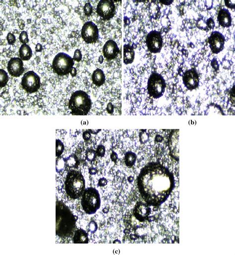 Microcapsule Images Obtained With Different Stirring Times A 120 Min
