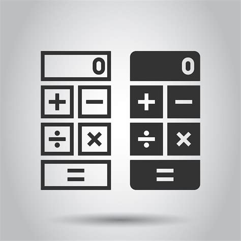 Premium Vector Calculator Icon In Flat Style Calculate Vector