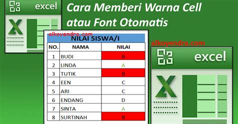 Cara Memberi Warna Cell Secara Otomatis Ide Perpaduan Warna Riset