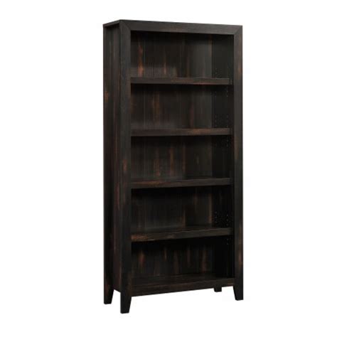 Sauder Dakota Pass Engineered Wood 5 Shelf Bookcase In Char Pine 1
