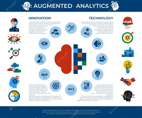 Premium Vector Augmented Analytics And Innovation Technology Icons Set