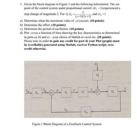 solved 1 given the block diagram in figure 1 and the