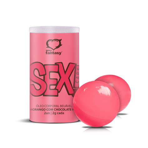 Cápsulas Sex Caps Beijáveis Hot Morango C Chocolate