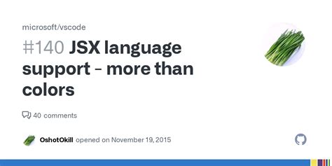 Jsx Language Support More Than Colors · Issue 140 · Microsoftvscode