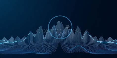 Visual Representation Of Sound Waves Showcasing Amplitude And Frequency Stock Illustration