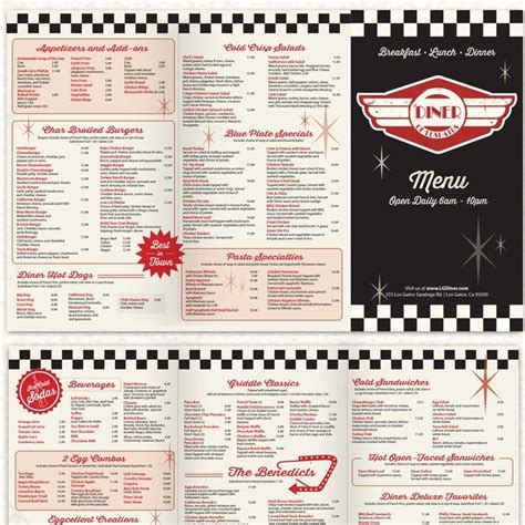 50s Themed Restaurant Menu Design Contest