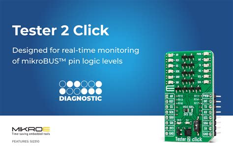 Tester 2 Click For Real Time Visual Monitoring Of Mikrobus™ Pin Logic Levels