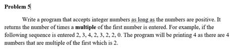 Solved Problem 5 Write A Program That Accepts Integer