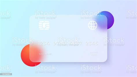 3d 기하학적 모양의 유리 형태 개념 서리가 내린 유리 효과 흐린 그라데이션 벡터 배경의 신용 카드 신용 카드에 대한 스톡 벡터 아트 및 기타 이미지 Istock