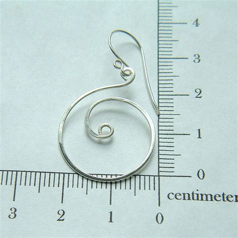 Silver Hoop Earrings Sterling Silver Coiled Hoops Dangle Hoop Etsy