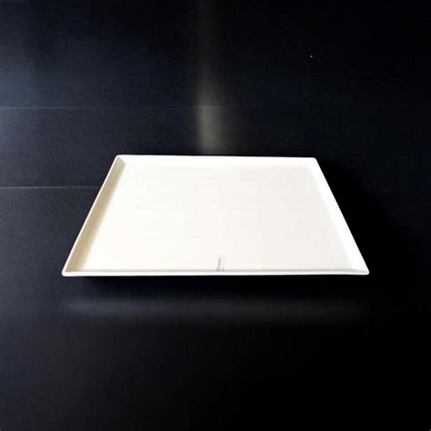 White Ceramic Rectangle Dinner Plate 13inch