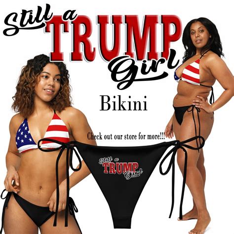 Still A Trump Girl American Flag String Bikini Ultra Maga Swimsuit Bathing Suit Ebay