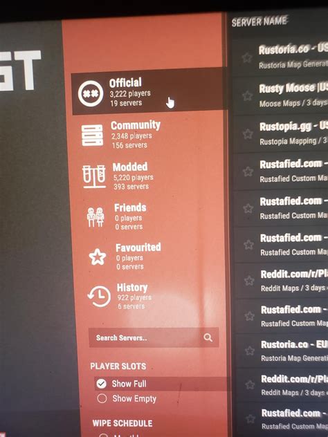 Server List Not Loading Rplayrust