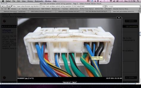 Door Lock And Window Control Wiring Question Merged Thread Page Subaru