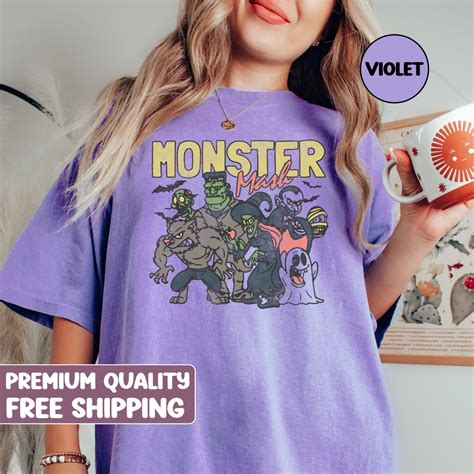 Retro Halloween Comfort Colors Shirt Monster Mash Tshirt Vintage