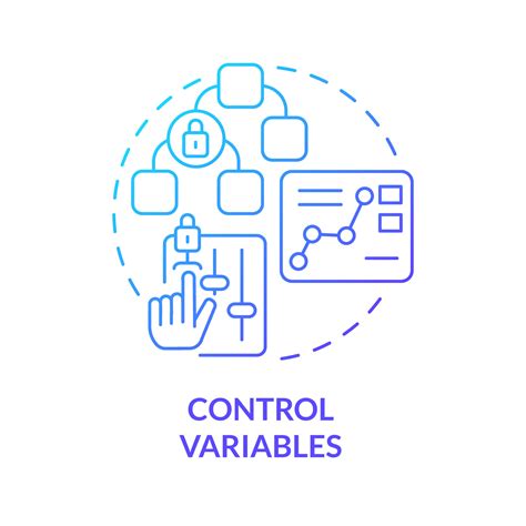 Controlar Variables Azul Degradado Concepto Icono Negocio Pruebas Causal Investigación