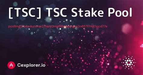 blocks pool [tsc] tsc stake pool cardano explorer