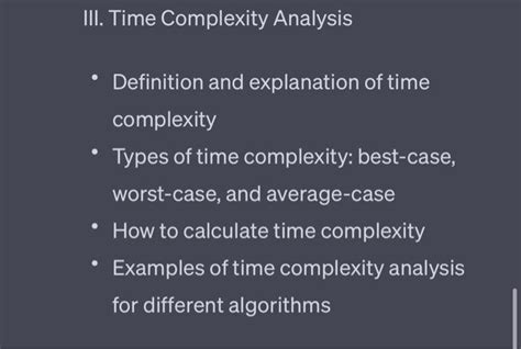 III Time Complexity Analysis Definition And Chegg Com