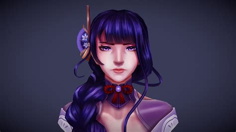 Raiden Shogun 3d Model By Dechta [310ac45] Sketchfab