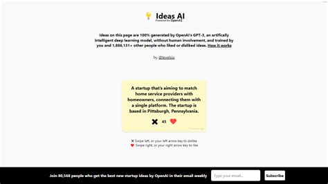 Ideas Ai Ai Generated Startup Ideas From Openais Gpt 3