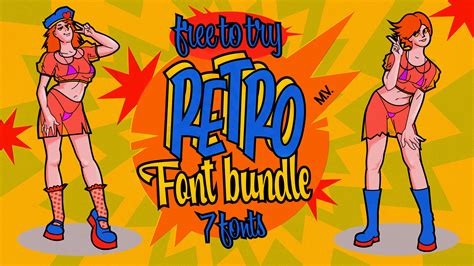 Retro Font Bundle Behance