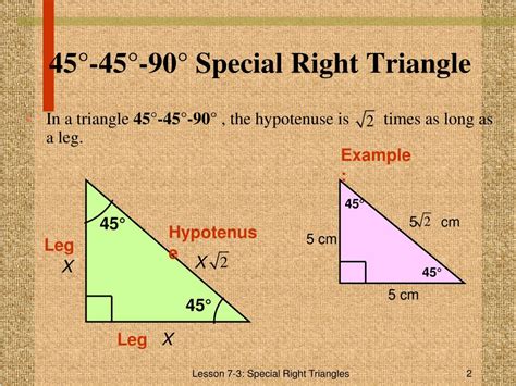 Special Right Triangles Worksheet