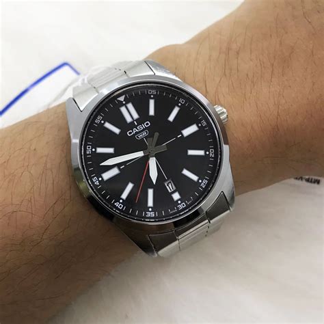 ساعت مچی مردانه کاسیو Casio اورجینال مدل Mtp Vd02d 1eudf زمان ایران