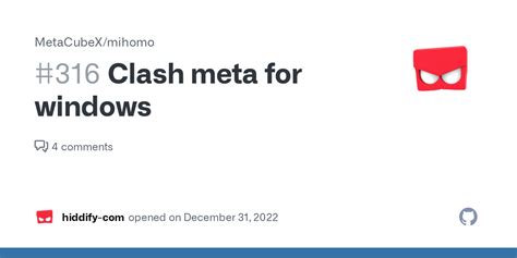 Clash Meta For Windows Issue MetaCubeX Mihomo GitHub