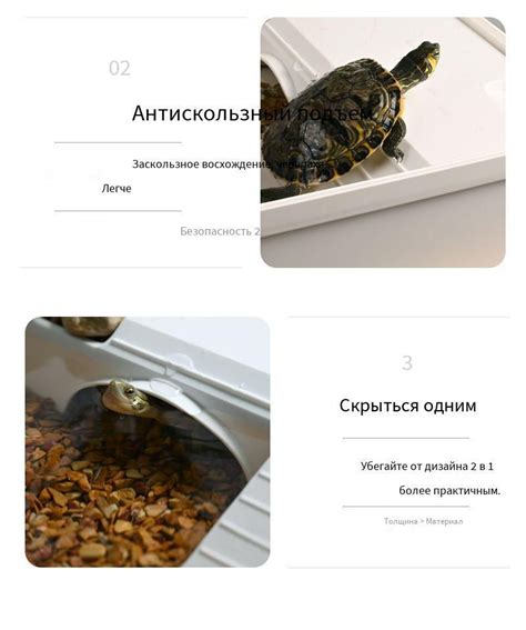 Аквариум для черепах с сушильной платформой, бытовая защита от побега ...