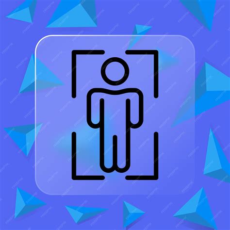 Premium Vector Face Identification Line Icon Eye Recognition Biometrics Authentication Face Id