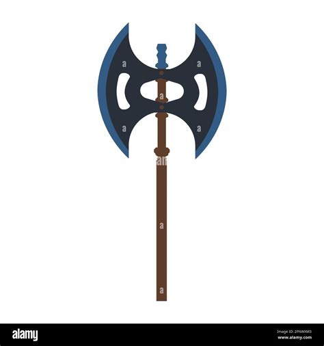Axe Tool Vector Illustration Wood Weapon Symbol Icon Heavy Axe Blade Warrior Weapon Equipment