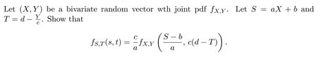 solved let x y be a bivariate random vector wth joint pdf